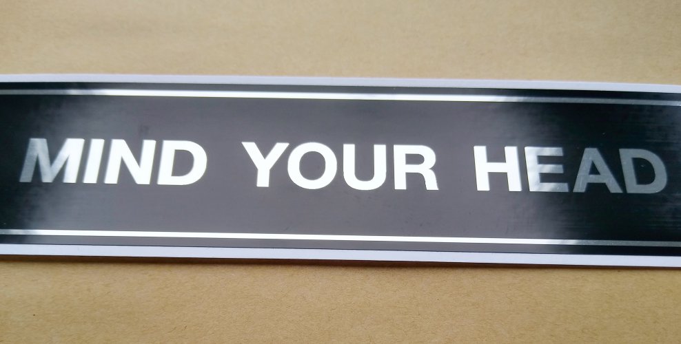 MIND YOUR HEAD – shoutstickers.com